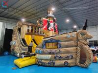 China Customized PVC Inflatable The Pirate Ship Inflatable Obstacle Course Playground for sale