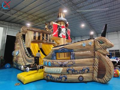 China Customized PVC Inflatable The Pirate Ship Inflatable Obstacle Course Playground for sale