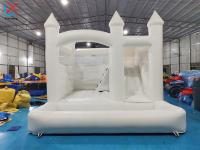 China ODM/OEM Inflatable White Wedding Bouncy Castle With Slide For Wedding Party for sale