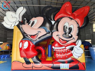 China Suppiler Inflatable Mickey Mouse And Minnie Bouncy House With Slide Combo for sale