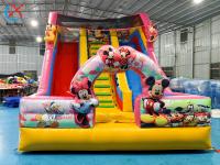 China Customized Inflatable Slide Mickey And Minnie Inflatable Double Dry Slides Castle for sale