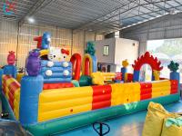 China Inflatable Bouncy House Colourful Obstacle Course Inflatable Fun City Playground for sale