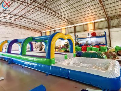 China Commercial Inflatable Water Slide With Pool Single Lane Inflatable Water Slip Bouncy for sale