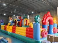 China Custom Kitty Cat Doraemon Inflatable Play City Inflatable House Slide Castle For The Kids for sale