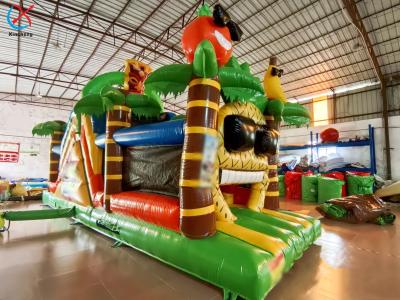 China New Fun Inflatable Pineapple Theme Bouncy Castle Jungle Bounce House for Kids for sale