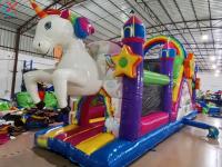 China Manufacturer Inflatable Bouncy House With Slide New Design Unicorn Inflatable Combo for sale