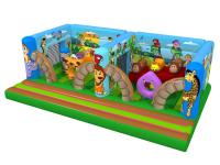 China Big Kids Inflatable Bounce House Animals World Tiger And Palm Trees EN14960 for sale