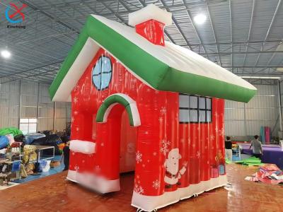 China Manufacturer Inflatable Christmas House Outdoor Holiday Decoration With LED Light for sale