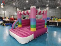 China Commercial Grade Inflatable Bounce House Pink House Inflatable Jumping Castle for sale