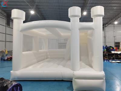 China Customized Inflatable White Wedding Bouncy Castle With Slide For Event Party for sale