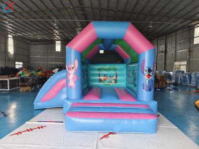 China Commercial Inflatable Lilo & Stitch Bouncy House With Slide Combo for sale