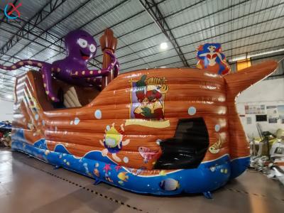 China Customized PVC Inflatable Octopus Pirate Ship Inflatable Obstacle Course for sale