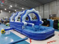 China Commercial Inflatable Slip Slide Inflatable Water Double Slides For Outdoor for sale