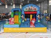 China Popular Cartoon Inflatable Bounce House With Slides PAW Patrol Inflatable Combo For Kids for sale