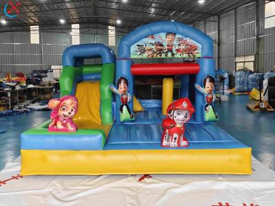 China Popular Cartoon Inflatable Bounce House With Slides PAW Patrol Inflatable Combo For Kids for sale