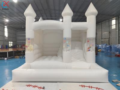 China Wedding Jumping Castle Bounce House With Pool Inflatable White Bouncy House for sale