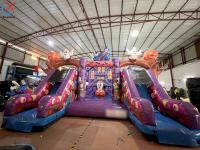 China Commercial Inflatable Fun City Halloween Pumpkins Purple Inflatable Castle for sale