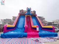 China Factory Inflatable Lilo & Stitch Slide Castle Inflatable Double Dry Slides for sale
