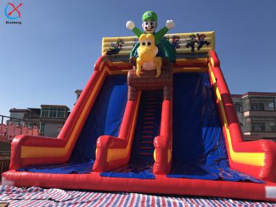 China Commercial Inflatable Super Mario Dry Slide Inflatable Double Slides For Outdoor for sale