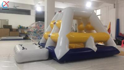 China Supplier Floating Inflatable Water Climbing Tower Toys with Blob and Slide for sale