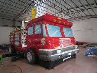 China Commercial Inflatable Jump House Fire Fighting Truck Bouncy Bus For Amusement for sale