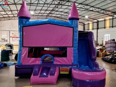 China OEM/ODM Inflatable Bounce House With Slide Combo Purple Inflatable Jump House for sale