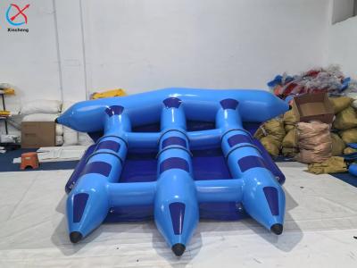 China Supplier Inflatable Banana Boat Towables Blue Flying Float Banana Water Games for sale