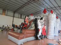China 0.55mm PVC Tarpaulin Knight Themed Inflatable Castle Bouncer 12.9 X 8.3 X 3.2m for sale