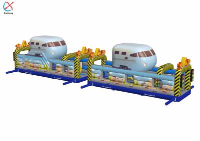 China 0.55mm Giant Inflatable Obstacle Course Car Obstacle Course Bounce House for sale