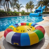 China 6-Person 8-Person Inflatable Water Disco Boat Crazy Boat with 3m Diameter for Water Amusement for sale