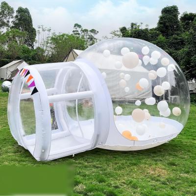 China Giant Clear Inflatable Bubble Tent with 3m Diameter and 2m Tunnel for Kids Parties and Events for sale
