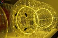 China Factory LED Light PVC Roller Tube Roller Ball Game Inflatable Body Zorb Ball for sale