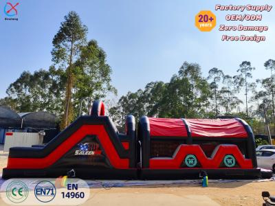 China Manufacturer Long Inflatable Obstacle Course Inflatable Game Bounce House For Kids for sale