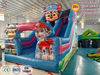 China Commercial Inflatable Double Slide Paw Patrol Blue Inflatable Slide Castle for sale