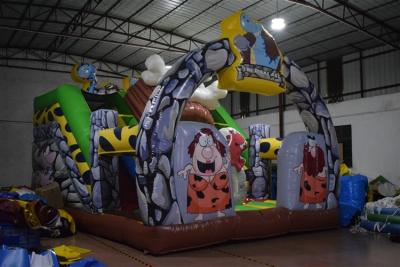 China Stone Age High Commercial Inflatable Water Slides Indian Standard  With Protection Wall For Kids Under 12 for sale