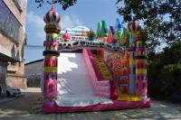 China Simple Classic Commercial Inflatable Water Slides / Colourful Inflatable Dry Slide for sale