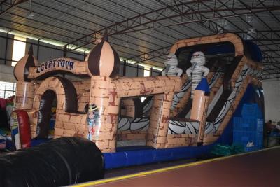 China Egyptian Pharaoh Themed Commercial Inflatable Water Slides Long And High For 3 - 15 Years Old Children for sale
