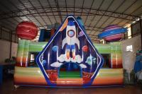 China Spaceship Inflatable Fun City With Fence Wall Around / Party City Bounce House for sale