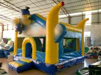 China Commercial Yellow Cartoon Inflatable Bouncy House Inflatable Castle For Kids for sale