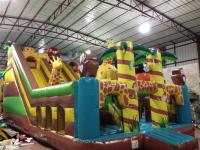 China Digital Printing Inflatable Jump House / Forest Inflatable Animals Standard Dry Slide For Children Under 15 for sale