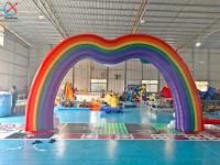 China Commercial Rainbow Unicorn Inflatable Arch with Custom Logo for Events & Parties for sale