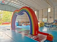 China Commercial Rainbow Unicorn Inflatable Arch with Custom Logo for Events & Parties for sale