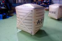 China Custom Inflatable Paintall Bunkers ACME Wooden Crate Prop for Simulation Gun Battle Game for sale