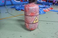 China Custom Inflatable Paintall Bunkers Flammable Gas Cylinder Prop For Gun Game for sale