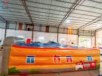 China Commercial Fire Safety Themed Inflatable Fire Escape Maze for Kids Educational Events for sale