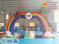 China Commercial Rainbow Unicorn Inflatable Arch with Custom Logo for Events & Parties for sale