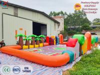 China Commercial Inflatable Orange City Roadway Race Track for Kids Ride-On Cars for sale