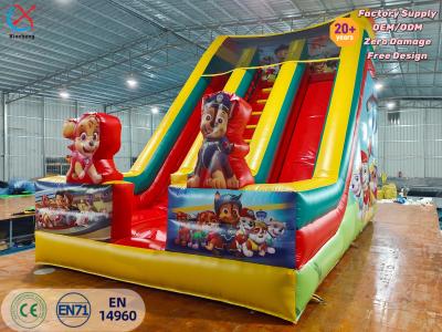 China Commercial PAW Patrol Inflatable Dry Double Slide for Outdoor Events for sale