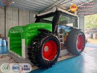 China Commercial Custom Tractor Shaped Inflatable Bounce House Farm Themed for Kids for sale