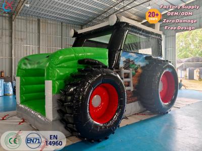 China Commercial Custom Tractor Shaped Inflatable Bounce House Farm Themed for Kids for sale